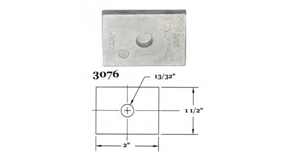 Fernstrum Heat Exchanger Anode 3076 - Mil Spec Zinc